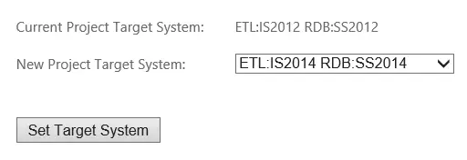 Set Project Target System - LeapFrogBI